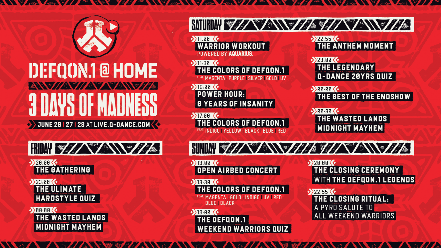 DEFQON.1 AT HOME - FULL LINEUP - Hardstyle Mag